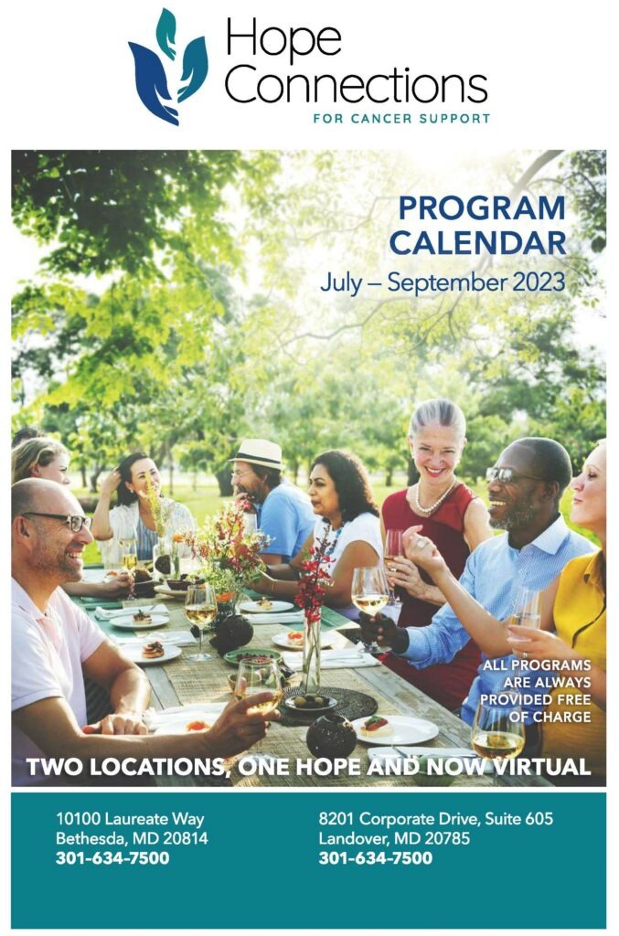 Printable Program Calendar - Hope Connections for Cancer Support
