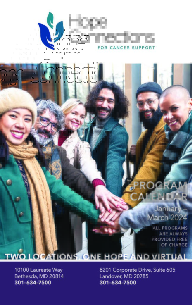 Printable Program Calendar - Hope Connections for Cancer Support